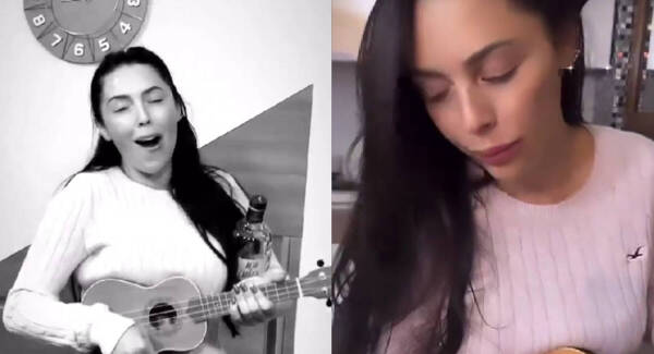 Daniela Aránguiz toca el ukelele para burlarse de las declaraciones que ...